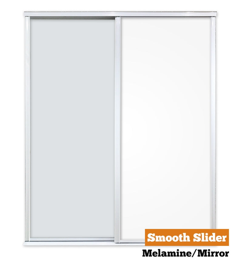 Smooth Sliders - Double - Melamine-Mirror – The Doorshed